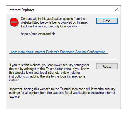 Troubleshooting - CMI STS