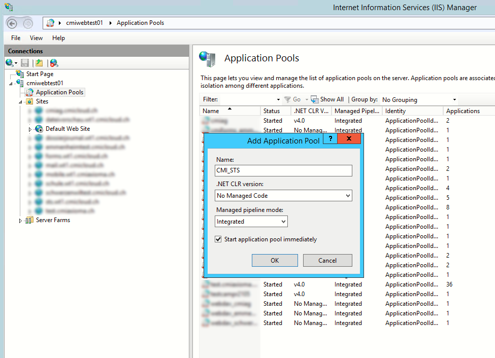 Betrieb mit IIS unter Windows - CMI STS